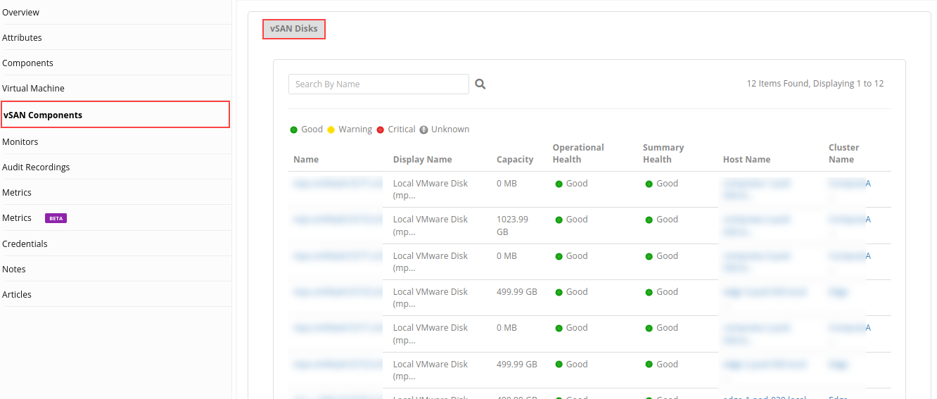 VMware vSAN | OpsRamp Documentation